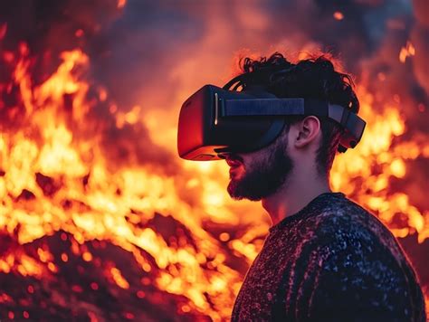 Immersive Virtual Reality Simulation Of A Historic Natural Disaster Premium Ai Generated Image