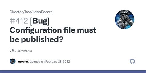 Bug Configuration File Must Be Published · Issue 412