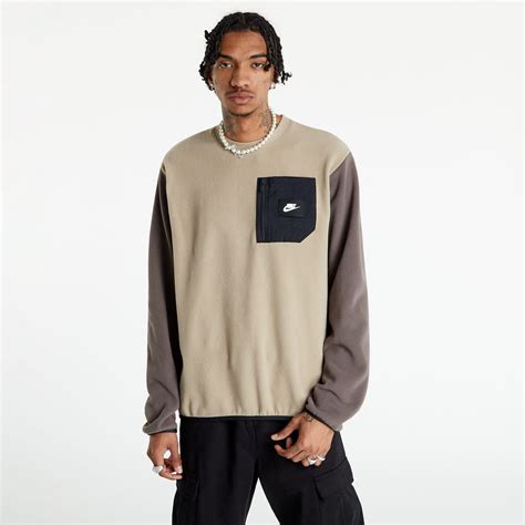 Sweatshirts Nike Nsw Spu Tf Polar Fleece Crew Khaki Ironstone Black Footshop