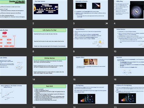 Physics Space Revision Aqa Teaching Resources