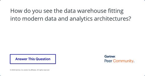 How Do You See The Data Warehouse Fitting Into Modern Data And Analytics Architectures