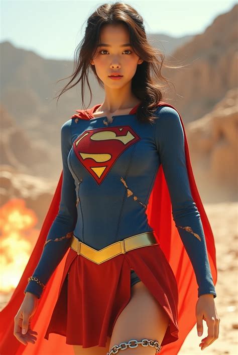 Cute Japanese、 Supergirl 。 Action Movie 、 Wear A Supergirl Costume