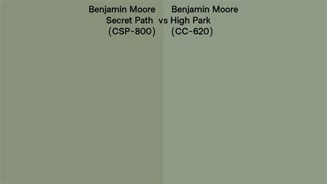 Benjamin Moore Secret Path Vs High Park Side By Side Comparison