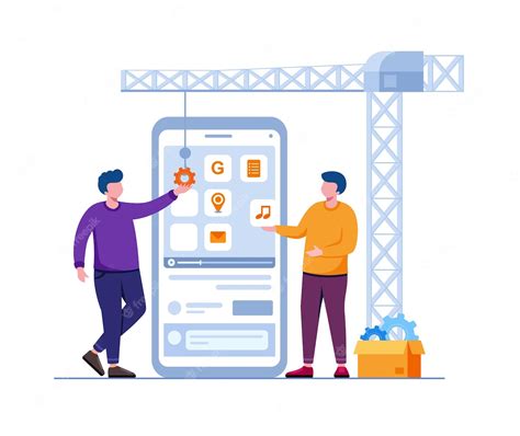 Premium Vector Mobile Application Developer Programming Technology