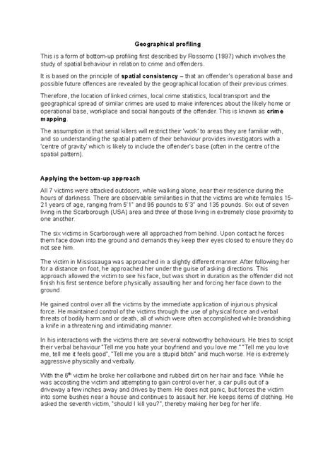 3 Geographical Profiling Geographical Profiling This Is A Form Of