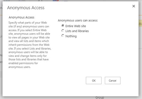 Sharepoint 2013 Enable Anonymous Access