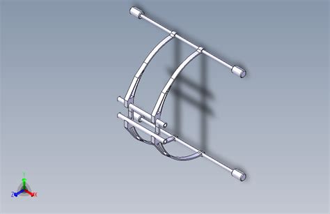 x650f 四轴飞行器着陆橇 catia 模型图纸下载 懒石网