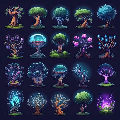 Premium Ai Image Background Game Magic Tree Ai Generated Forest