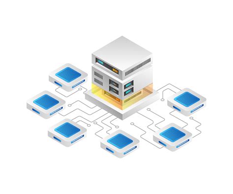Flat Isometric 3d Illustration Concept Of Server Big Data Storage