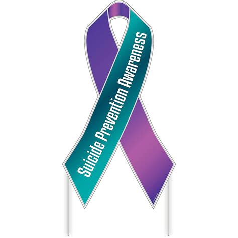 Suicide Prevention Awareness Ribbon Yard Sign Victorystore