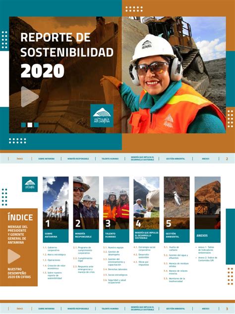 Reporte De Sostenibilidad 2020 Pdf Minería Economias