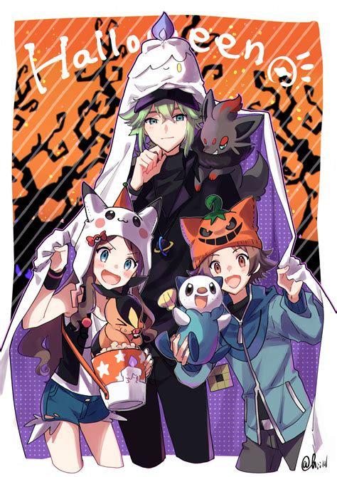 Pikachu Hilda Hilbert N Oshawott And 3 More Pokemon And 1 More Drawn By Hiihii101