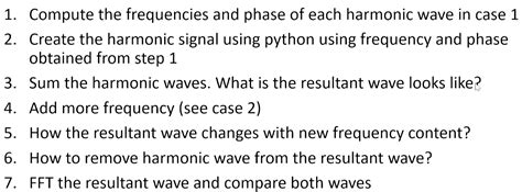 Solved Compute The Frequencies And Phase Of Each Harmonic Chegg