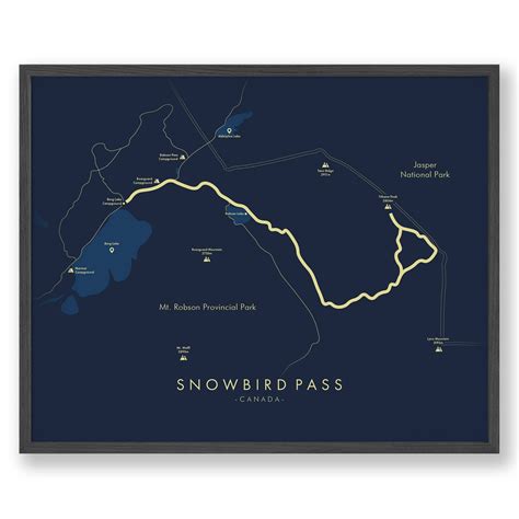 Snowbird Pass Trail Map Snowbird Pass Poster British Columbia
