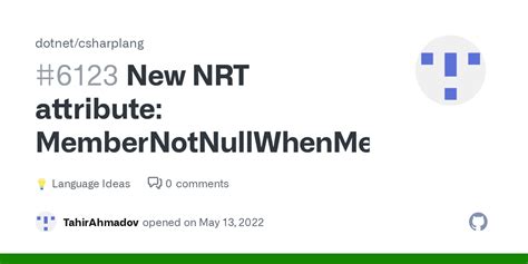 New Nrt Attribute Membernotnullwhenmember · Dotnet Csharplang