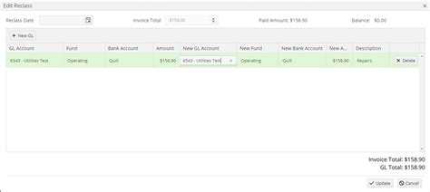 Invoice Reclass Vantaca Library