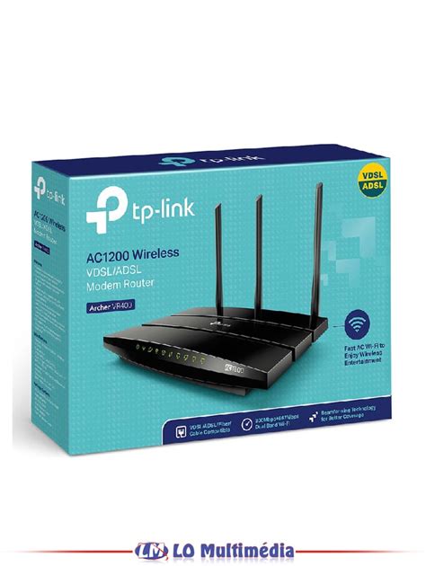Tp Link Ac1200 Wireless Vdsladsl Modem Router Lo Multimedia