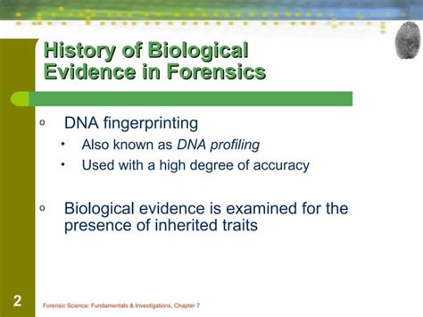 Dna In Forensics Ppt Chemistry Science