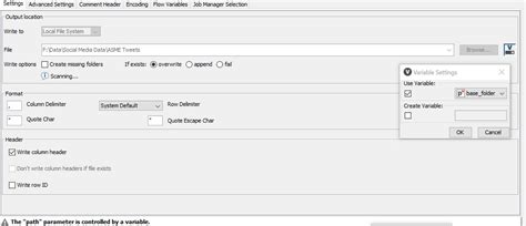Pass A Flow Varriable To Csv Writer Knime Analytics Platform Knime Community Forum