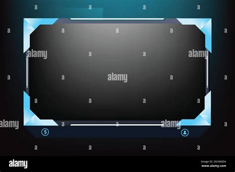 Futuristic Ice Color Streaming Overlay Design For Online Gamers Live