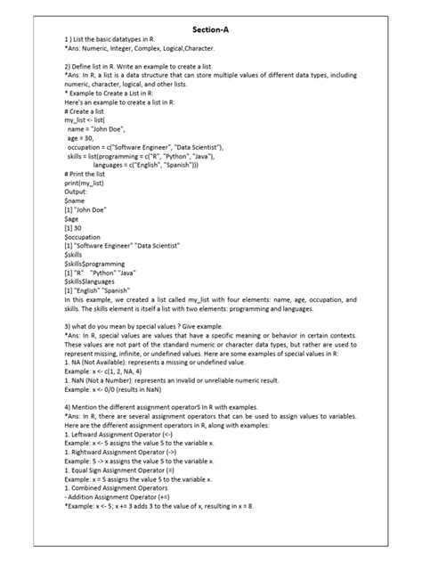 R Programming Pdf Control Flow Computer Program