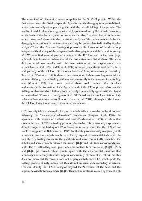 Pdf Hierarchy Of Events In Protein Folding Beyond The Go Model Dokumentips