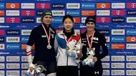 2022 23 Isu 스피드스케이팅 압도적인 빙속여제 김민선 금메달 시상식 [5차 여자 500m] Sbs