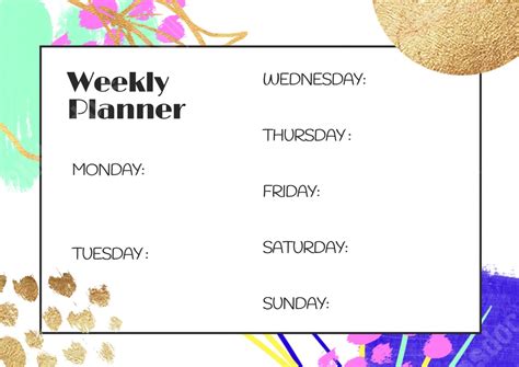 Free Weekly Plan Template Templates In Microsoft Word And Google Docs Slidesdocs