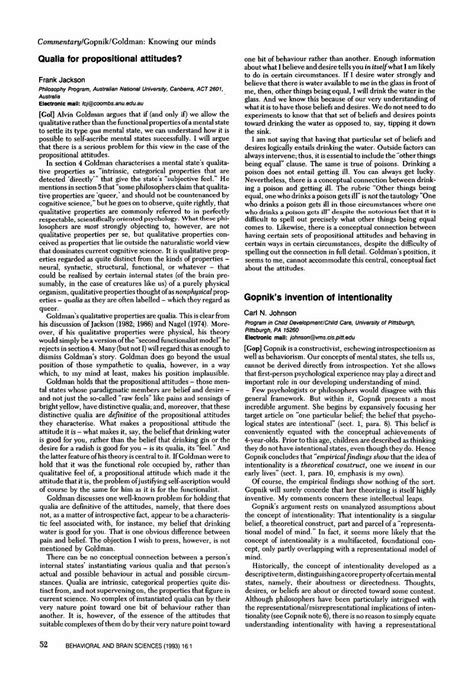 Qualia For Propositional Attitudes Behavioral And Brain Sciences Cambridge Core