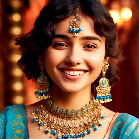 Premium Ai Image Pretty Indian Girl With Beautiful Eyes Wearing A