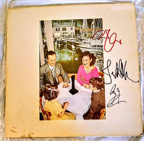 Led Zeppelin Presence Genuine Fully Hand Signed By All 3 Members With