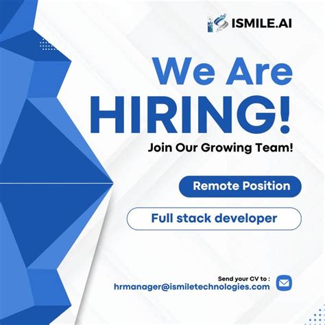 hiring fullstackdeveloper remotejobs reactjs nodejs webdevelopment… ismile technologies