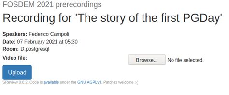 Fosdem Postgresql Devroom Video Postgresql Dba