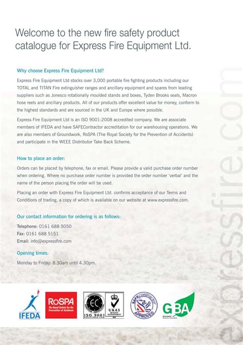 Express Product Catalogue Express Fire Equipment Ltd