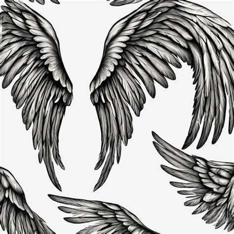 Premium Ai Image Vintage Angel Wings Template