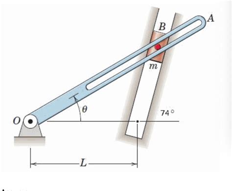 Solved The Slotted Arm OA Rotates About A Fixed Axis Through Chegg