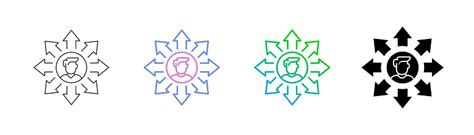 개인 네트워크 아이콘에는 편집 가능한 획 선 이중색 선 그라디언트 선 및 실선의 네 가지 스타일이 있습니다 웹 디자인 모바일 앱 Ui Ux 및 Gui 디자인에 적합합니다