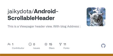 Github Jaikydotaandroid Scrollableheader This Is A Viewpager Header View With Blog Address
