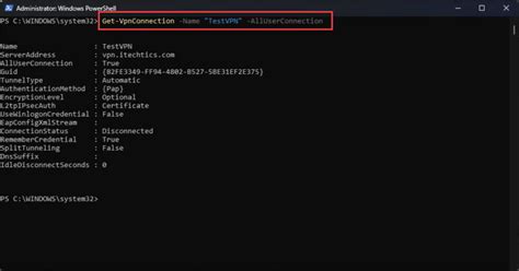 How To Add Manage Vpn Connection In Windows Using Powershell