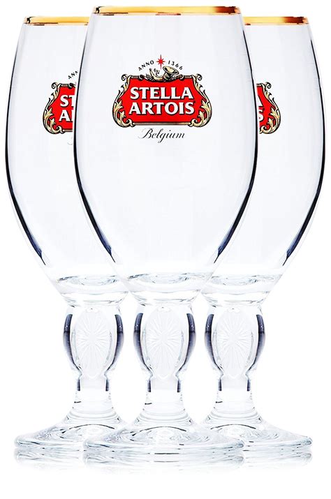 Stella Artois Paquete De 3 Cálizes De Vaso De Cerveza Grande Original
