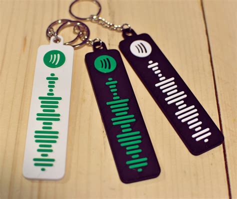 Personalized Spotify Qr Code Keychain 3d Printing Music T Etsy Uk
