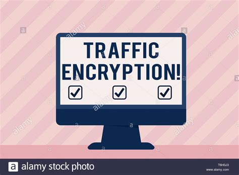 Handwriting Text Traffic Encryption Conceptual Photo Method Of Securing The Transmission Of
