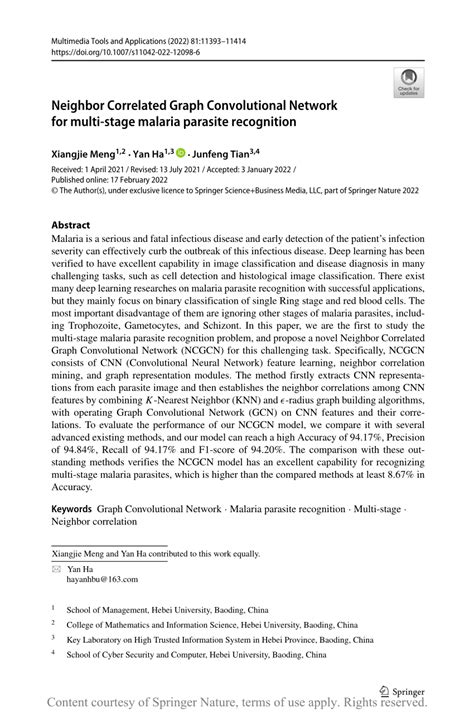 Neighbor Correlated Graph Convolutional Network For Multi Stage Malaria Parasite Recognition