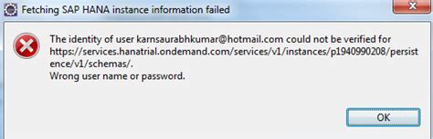 Unable To Connect Eclipse Ide With Hana Cloud Trial Account Stack