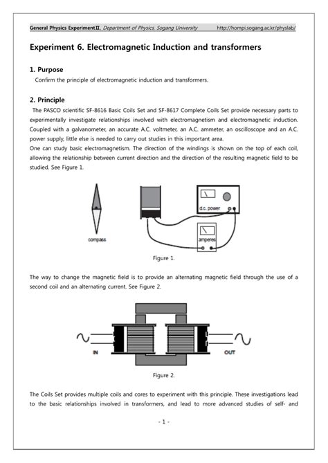 Experiment 6 Electromagnetic Induction And Transformers