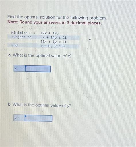 Solved Find The Optimal Solution For The Following Problem Chegg Com