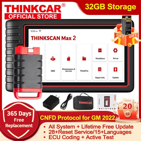 자동차 진단기 Thinkcar Thinktool Max 2 자동차 스캐너 전문 자동차 진단 도구 Can Fd 전체 시스템 진단 자동 스캐너 Tpms 검측 공사 지능형 진단