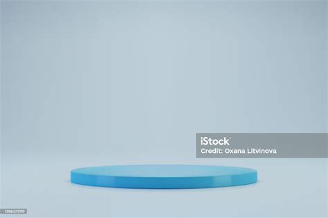 파스텔 배경에 3d 라이트 블루 서클 연단 0명에 대한 스톡 벡터 아트 및 기타 이미지 0명 3차원 형태 가정의 방 Istock