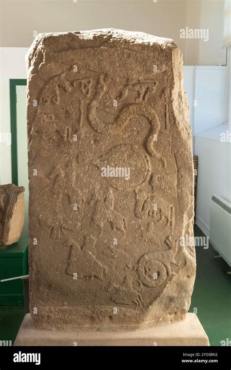 Pictish Stones On Display At Meigle Sculptured Stone Museum Meigle Perthshire Scotland Stock