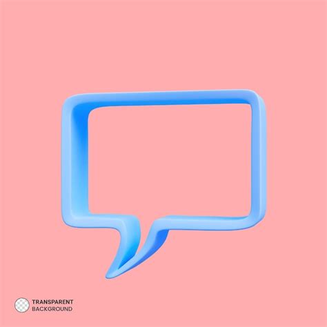 Premium Psd Chat Bubble Icon 3d Render Illustration
